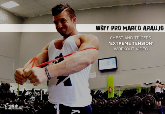 WBFF PRO Marco Araujo, Chest & Triceps Workout [VIDEO]! | FitNish.com